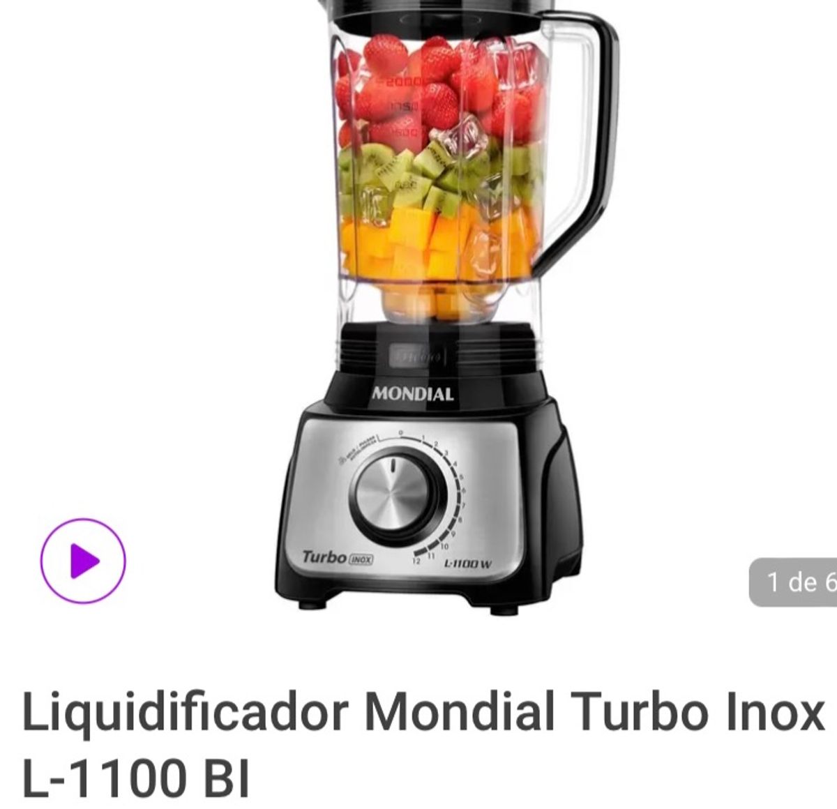 Liquidificador Mondial Turbo Inox | Item Info & Eletro Mondial Nunca ...