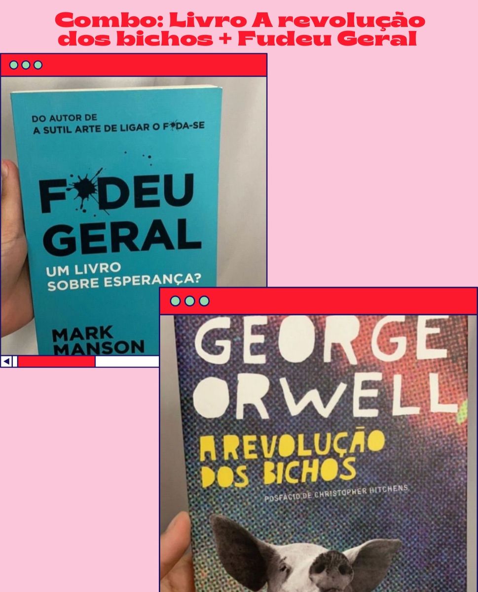 Livro a Revolução Dos Bichos + Fudeu Geral | Livro Intrinseca Nunca ...