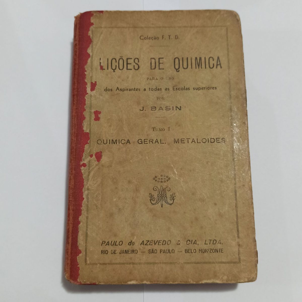 Livro Antigo Lições de Química Geral Metalóides Coleção Colecionador ...