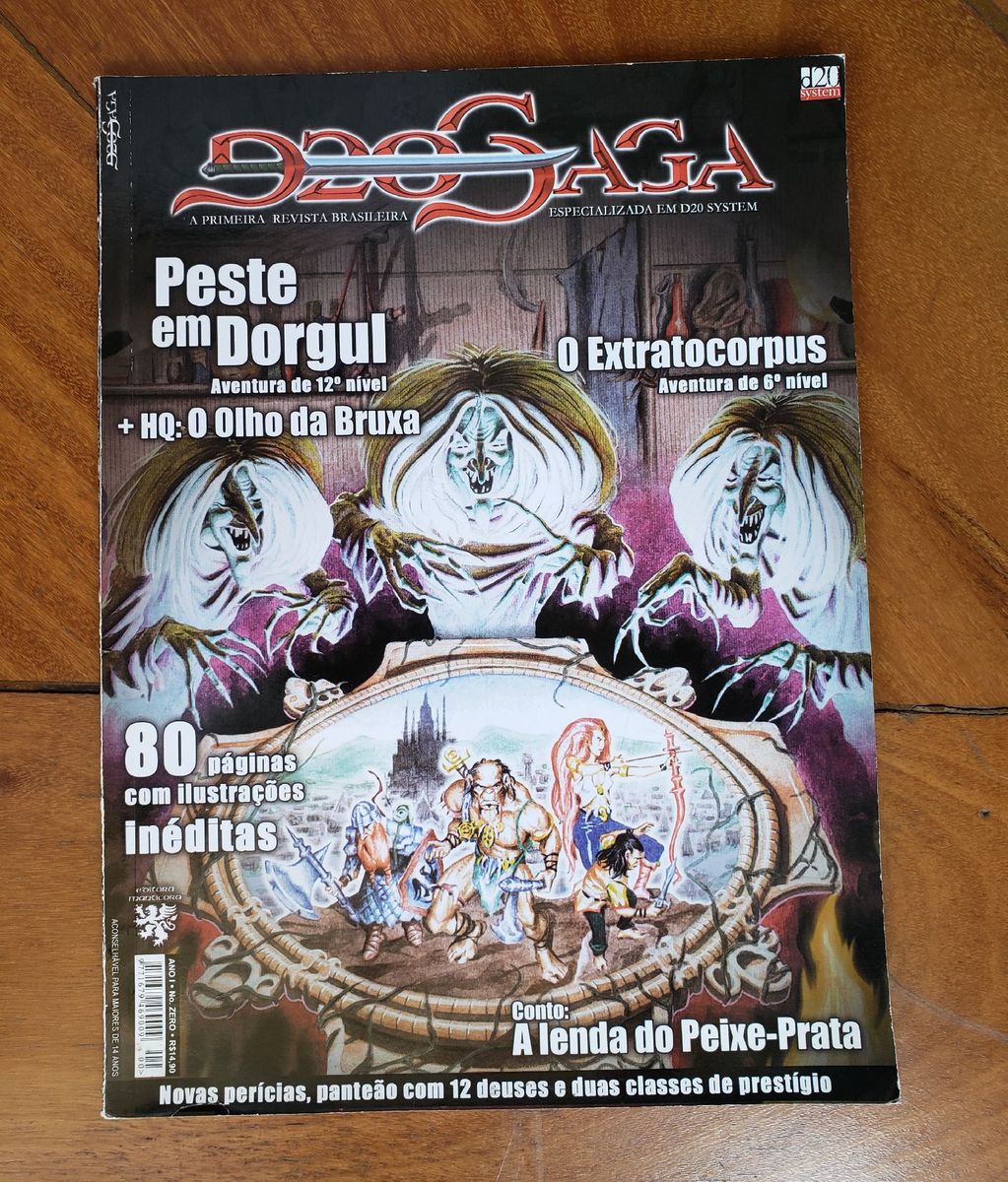 Livro D20 Saga O Extratocorpus e Peste em Dorgul, D20 System Rpg ...