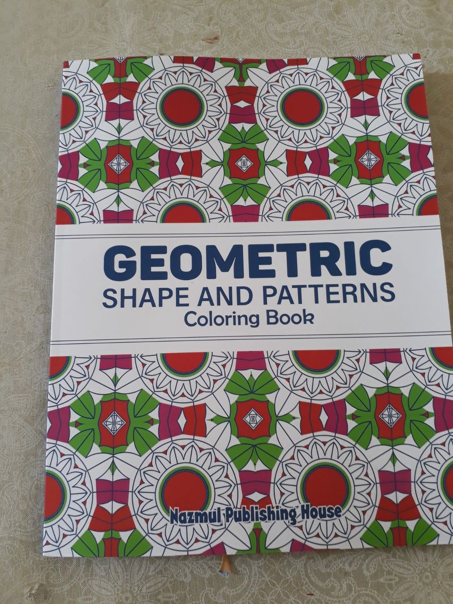 Livro de Colorir Importado Geometric Shape And Patterns | Livro Nunca ...