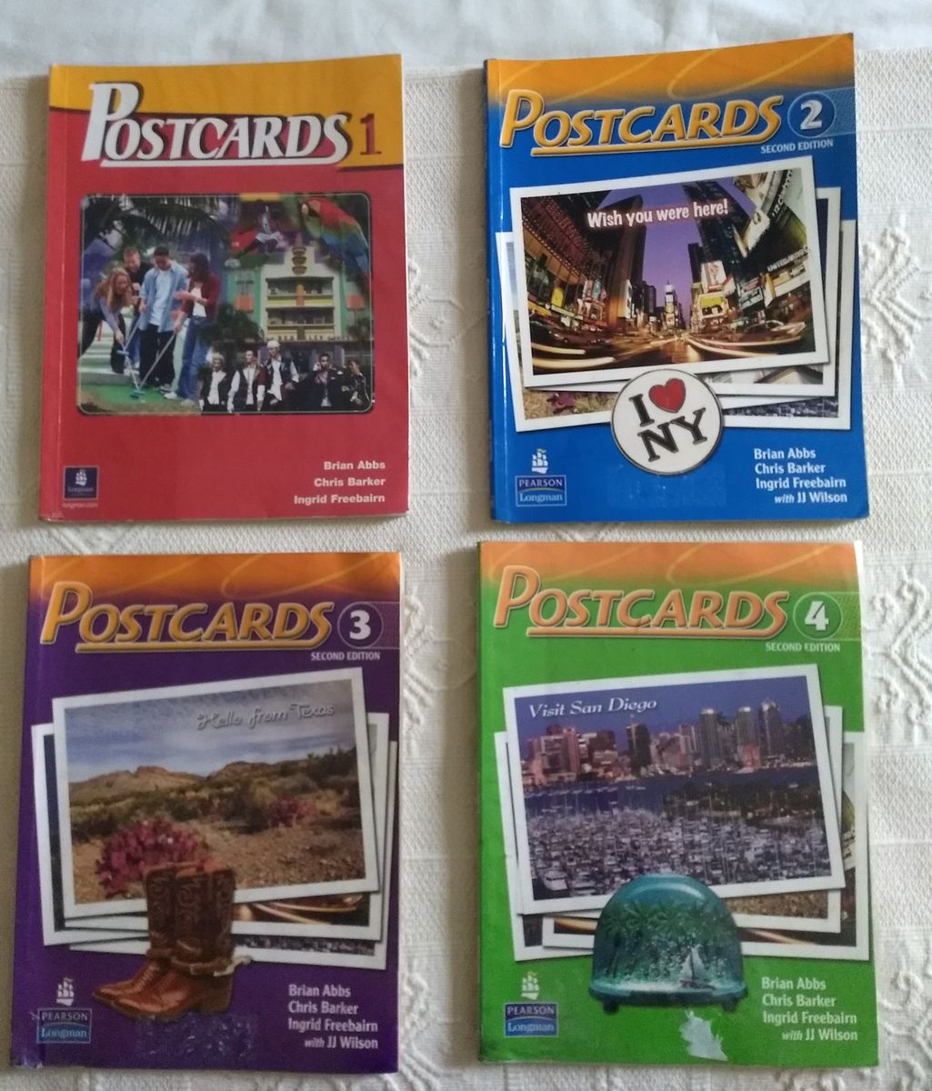 Livro de Inglês - a Coleção Postcards Students Book - 1 - 2 - 3 - 4 ...