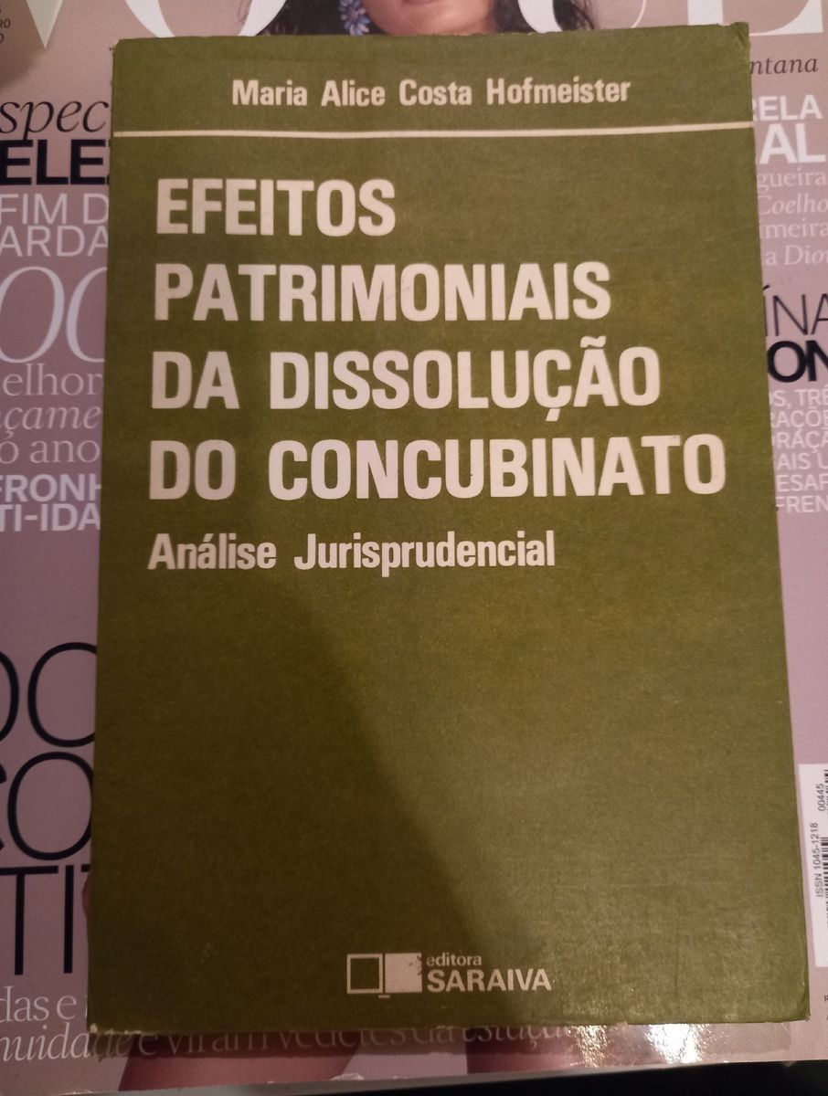 Livro Efeitos Patrimoniais da Dissolução do Concubinato | Livro Editora ...