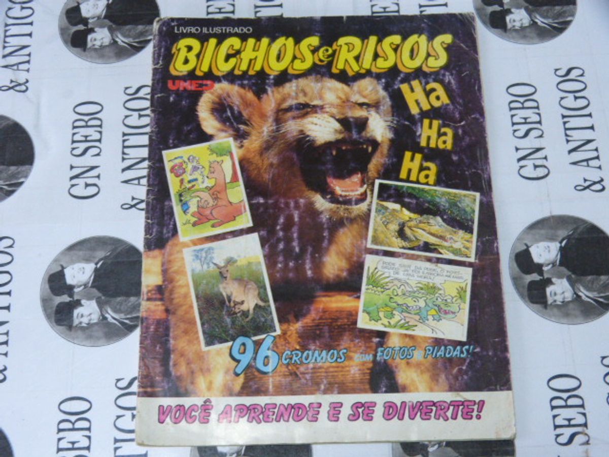 Livro Ilustrado Bichos e Risos Completo 96 Cromos Album de Figurinhas | Livro Usado 56579301 ...