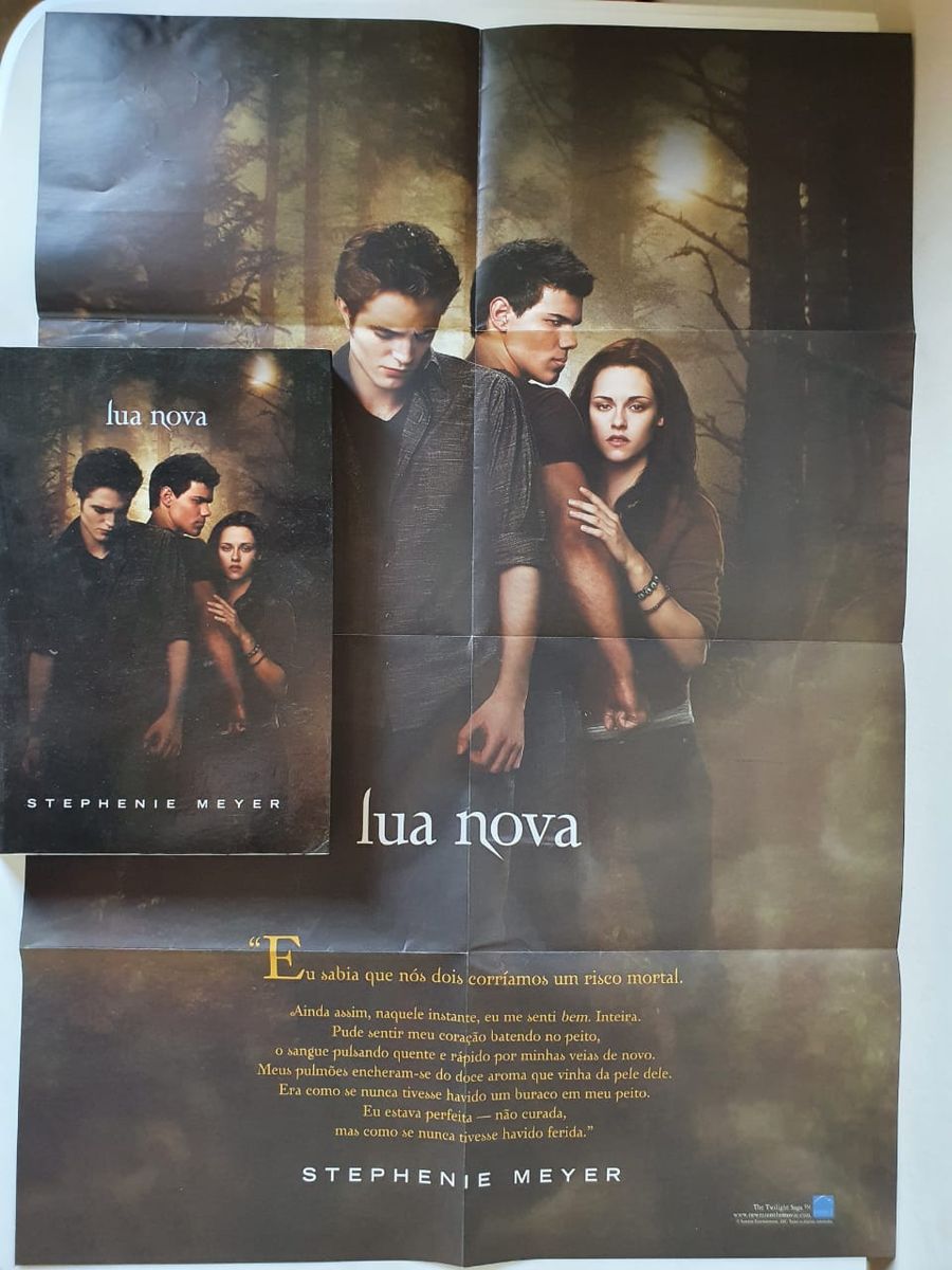 Livro Lua Nova (col. Crepúsculo) com Poster | Livro Usado 42383039 | enjoei