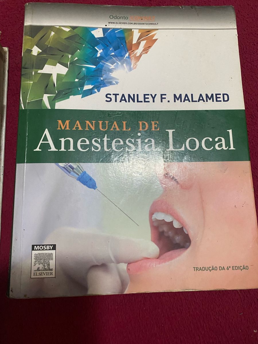 Livro Manual de Anestesia Local Stanley Malamed | Livro Elsevier Usado ...