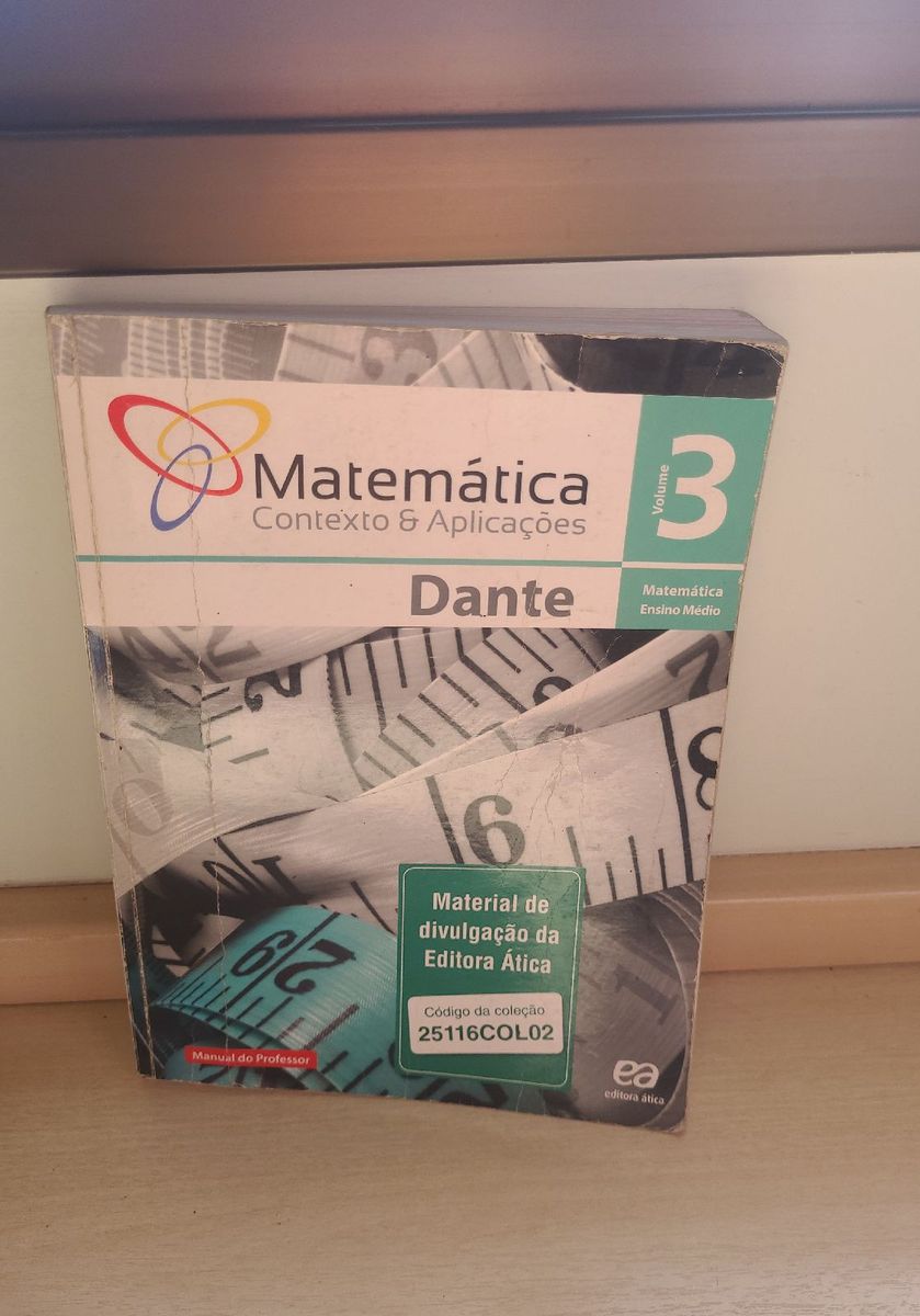 Livro Matemática Dante 3 Ano | Livro Atica Usado 127368058 | enjoei