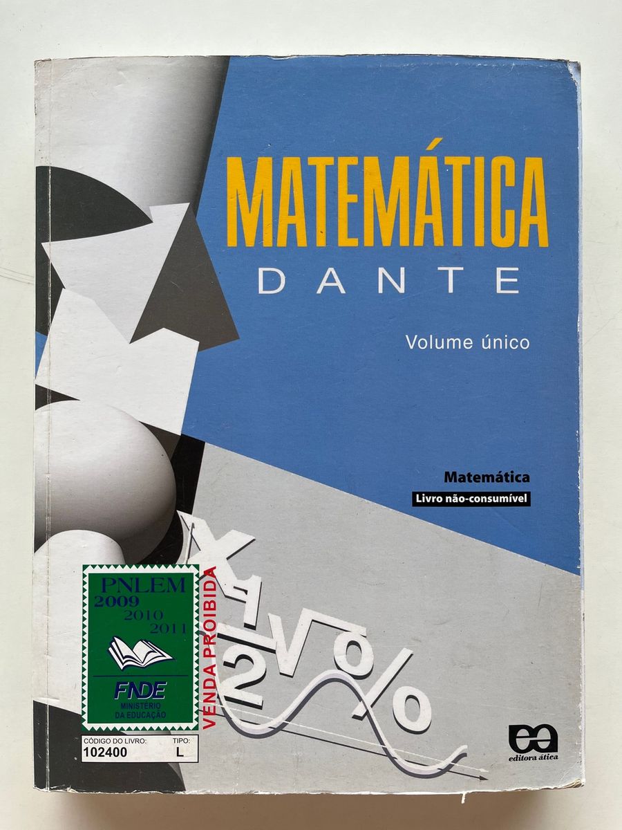 Livro Matemática Dante Vol Único | Item de Papelaria ática Usado ...