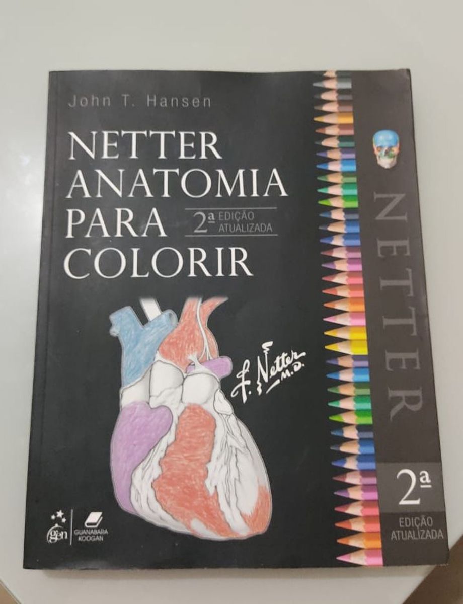 Livro Netter Anatomia para Colorir | Livro Elsevier Medicina Usado ...