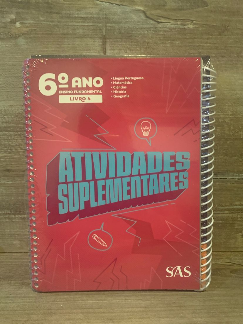Livro Novo ! Atividades Suplementares 6 Ano Sas | Livro Sãs Nunca Usado 98182226 | enjoei