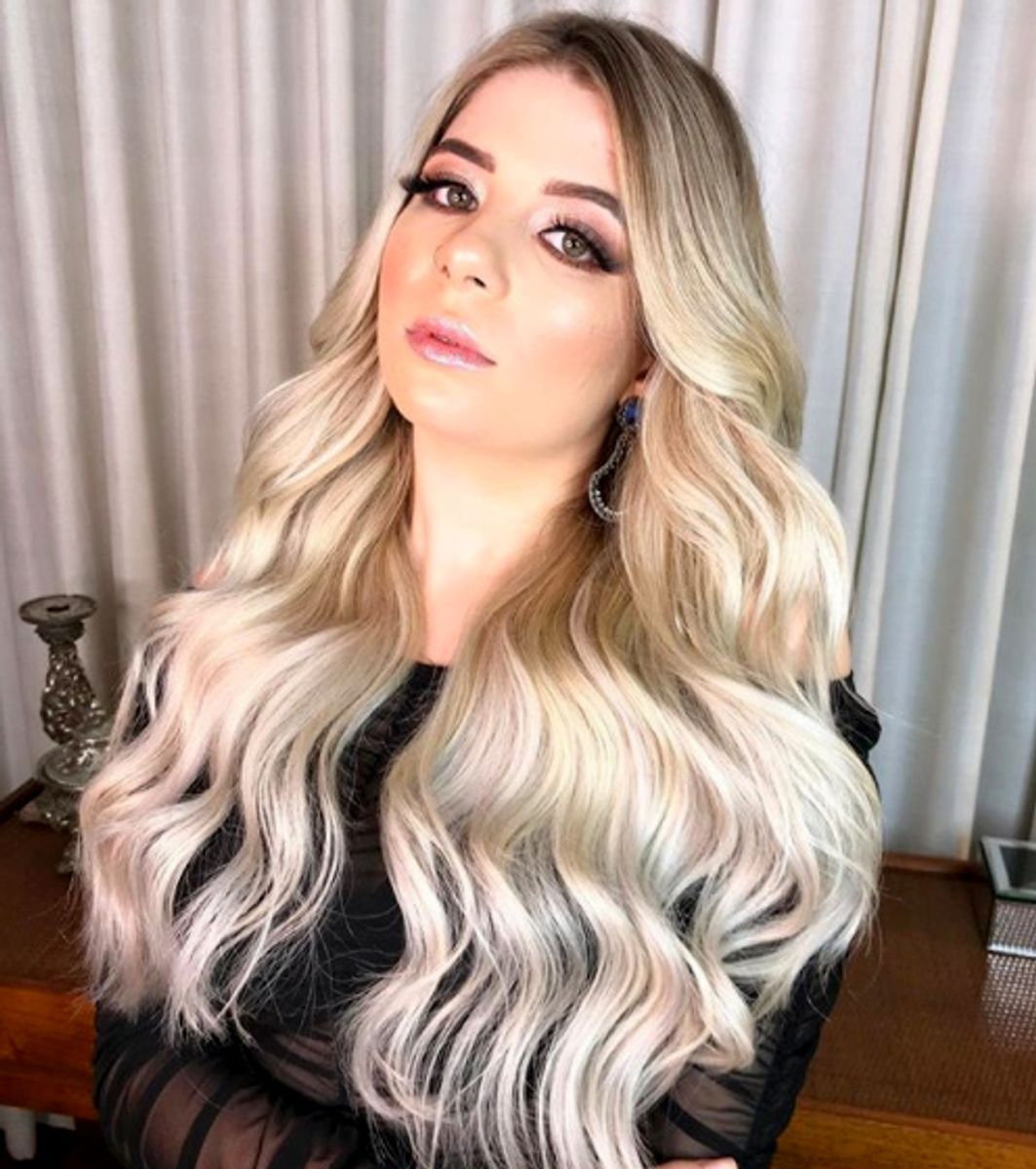 Loiro Pastel Ondulado 60 Cm 200 Gramas Tic Tac Similar Ao Cabelo Humano ...