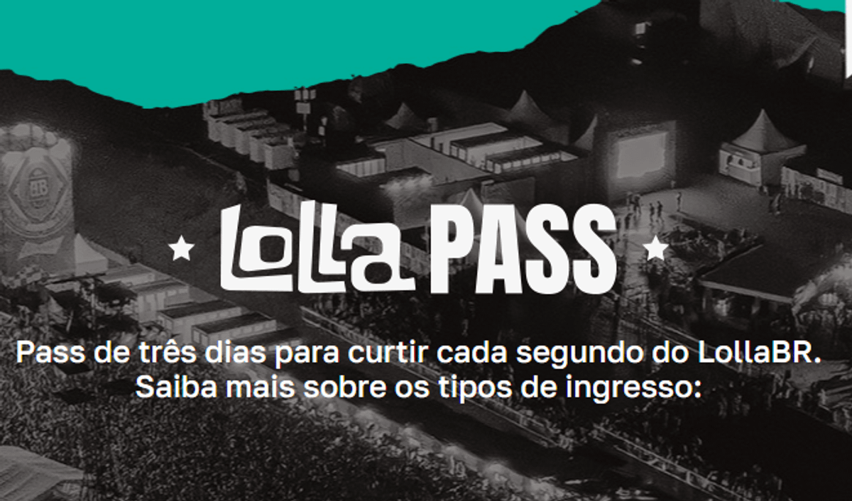 Lolla Pass - Meia Entrada Lollapalooza 2025 | Cacareco Nunca Usado ...