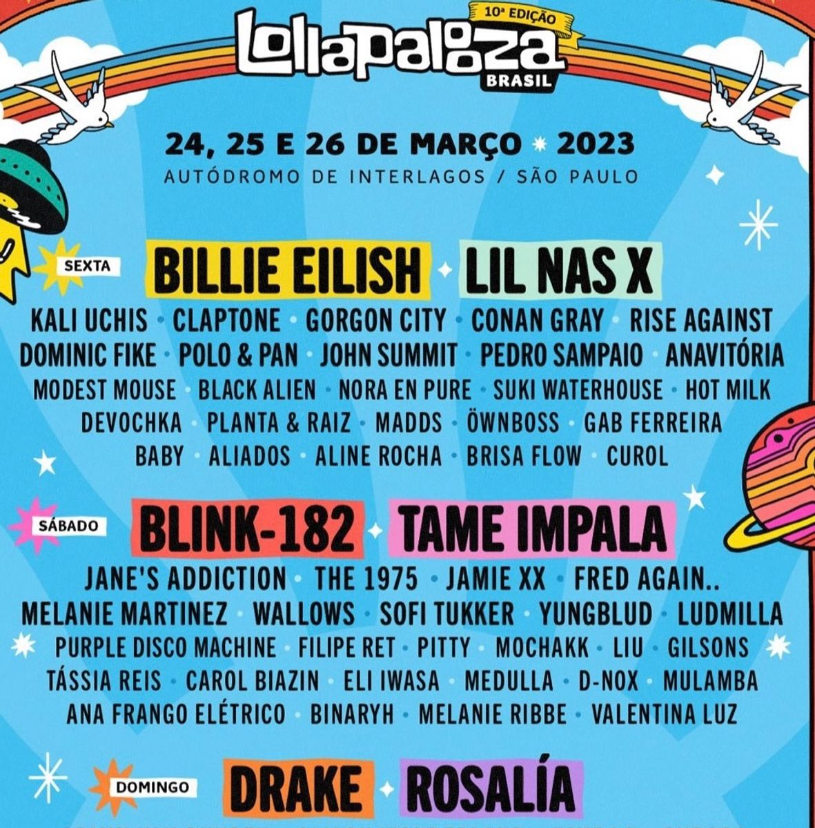 Lollapalooza Ingresso Lolla Pass (3 Dias de Festival) Meia Entrada 2023 ...
