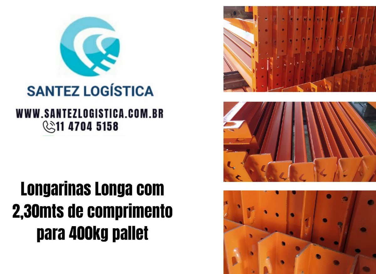 Longarinas Porta Pallets | Móvel p/ Casa Santez Logística Usado ...
