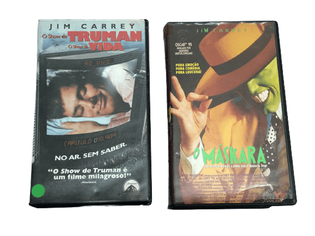 Lote 02 Fitas Vhs Jim Carrey Diversas Legendado | Filme e Série Vhs ...