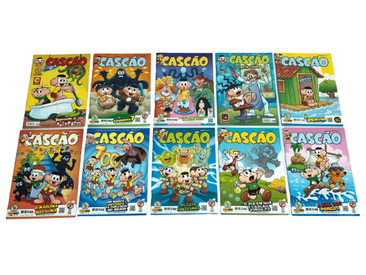 Lote 10 Gibis Cascão Mauricio de Sousa Panini 0404-4 | Livro Gibi Usado ...