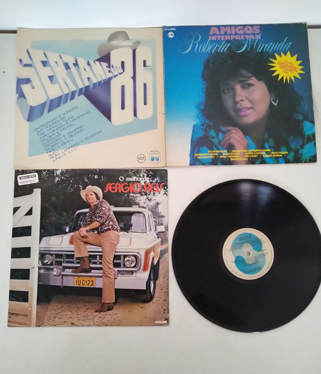 Lote 3 Lps Sertanejo ( 86 + Sérgio Reis + Roberta Miranda ) | Item Info ...