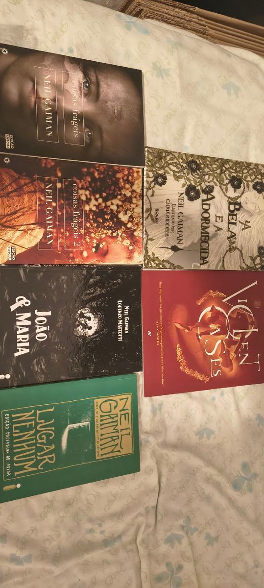 Lote 6 Livros Neil Gaiman (lugar Nenhum, João e Maria, Coisas Frágeis 1 e 2, Violent Cases e a ...