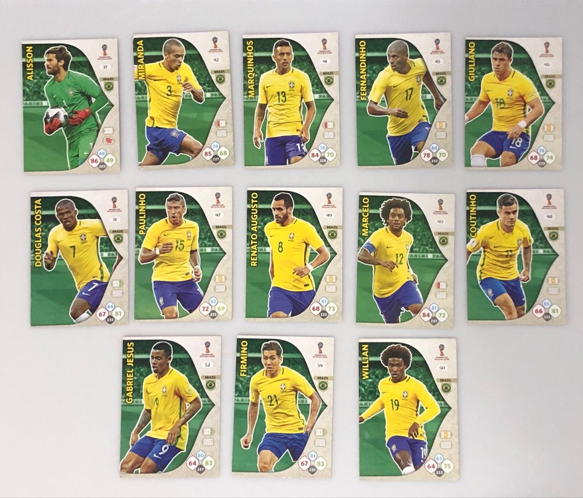 Lote Cards Seleção Brasileira Copa do Mundo 2018 Adrenalyn | Item p ...