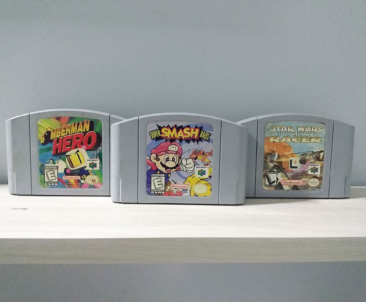 Lote Cartuchos Nintendo 64 Originais Smash Bros Super Mario Bomberman ...