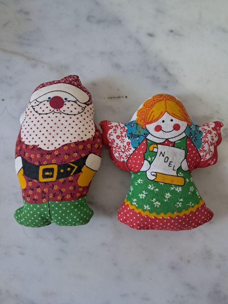 Lote com 2 Enfeites de Natal Dos Anos 80 | Item de Decoração Usado ...