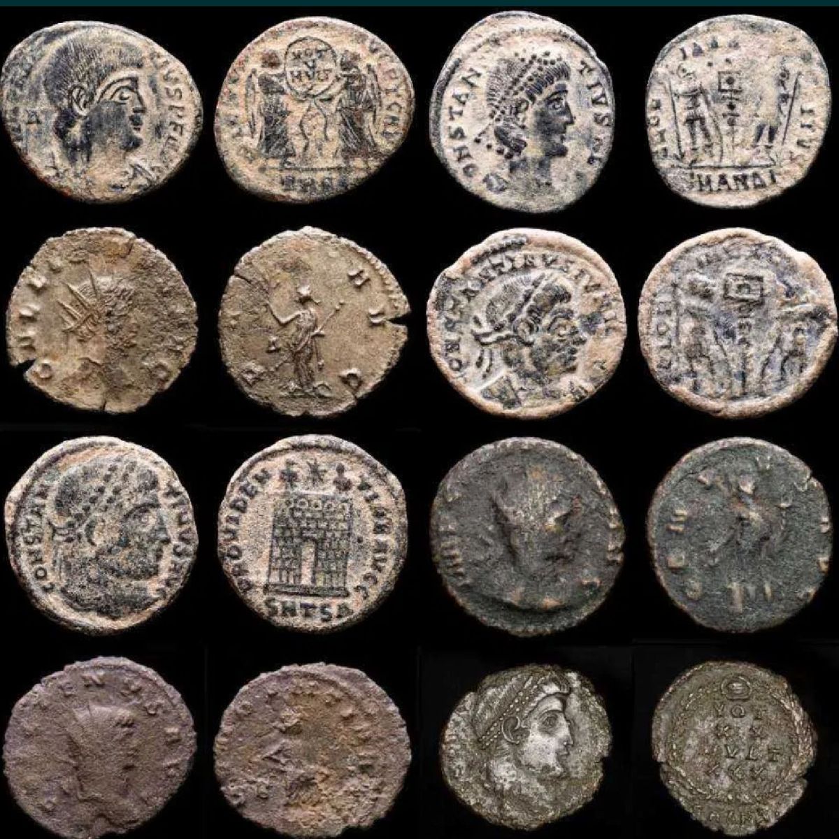 Lote com 8 Moedas do Império Romano, Vários Imperadores com Certificado ...