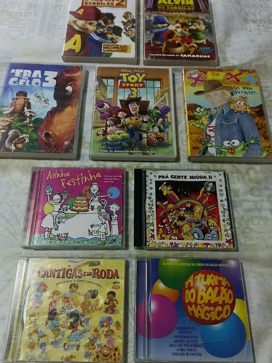 Lote de Cds e Dvds Infantis. | Item Infantil Dvd E Cd Usado 83676041 ...