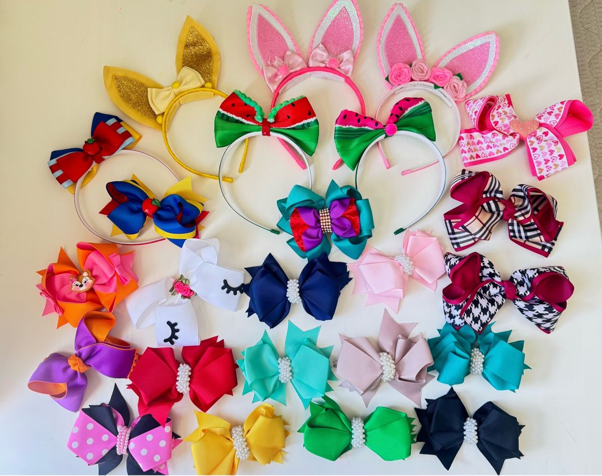Lote de Laços e Tiaras, 24 Unidades | Item Infantil Nunca Usado ...