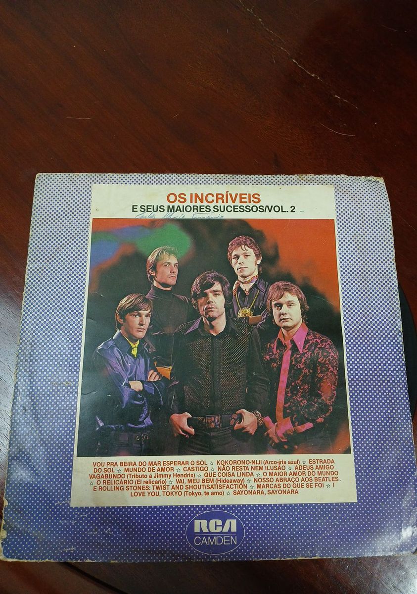 Lp Disco Vinil Os Incríveis "e Seus Maiores Sucessos Volume 2"1981,original, Vintage, Antigo ...
