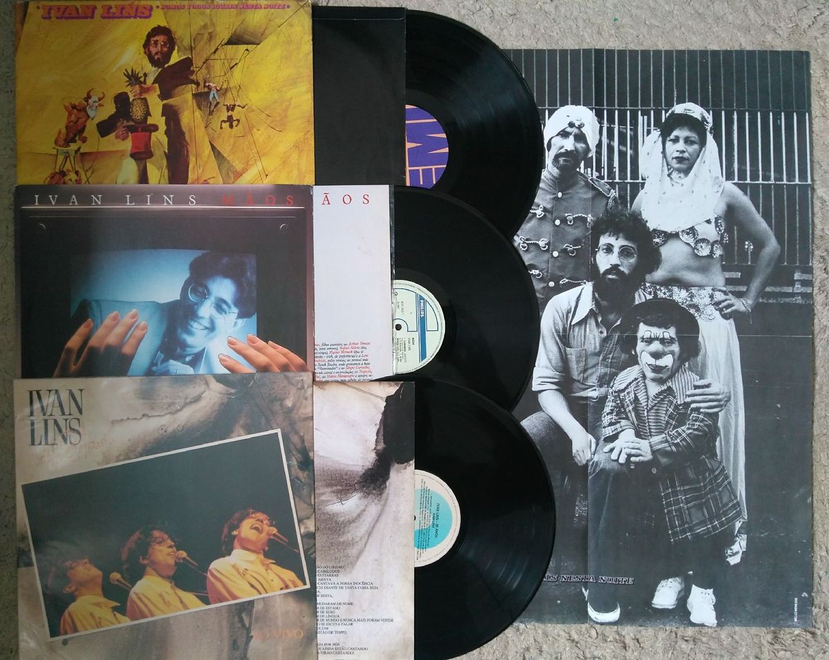 Lp Ivan Lins - Somos Todos Iguais + Mãos + 20 Anos (3 Lps Zerados ...