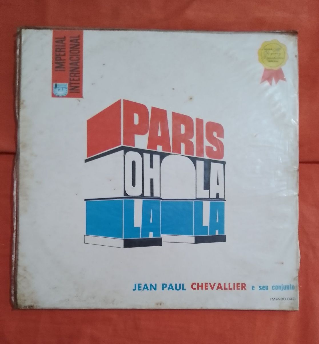Lp - Jean Paul Chevalier - Paris Oh La La La | Item de Música Usado 79594450 | enjoei