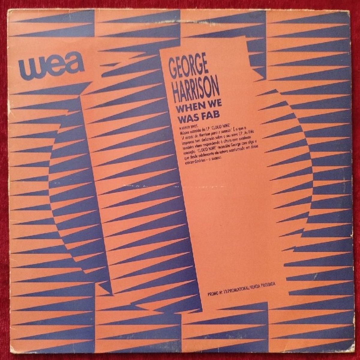 Lp Vinil Primo Disco N°13 George Harrison, Aerosmith e David Lee Roth ...