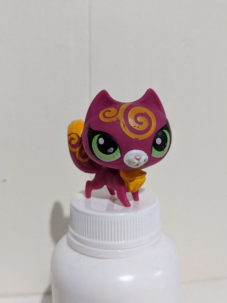 Lps Littlest Pet Shop Original / Gata Rosa/roxo | Brinquedo Hasbro ...
