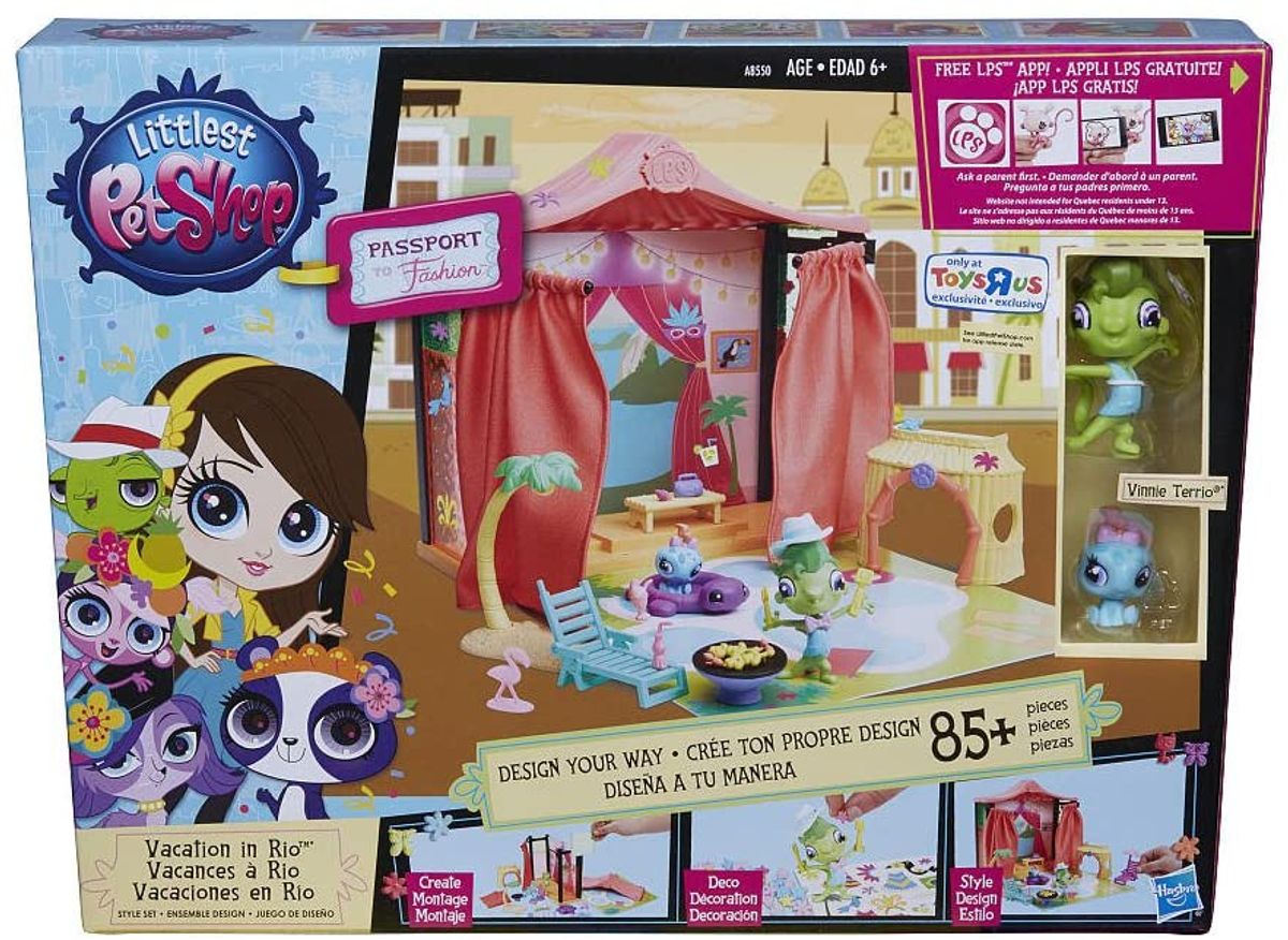Lps Littlest Pet Shop Vacation In Rio Hasbro 85 Peças | Filme e Série ...