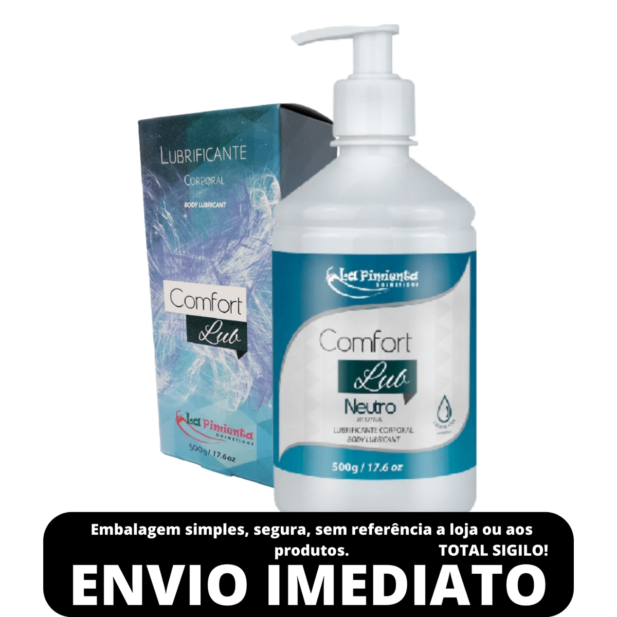 Lubrificante Íntimo Comfort Lub 500g Neutro Gel Grande Água | Produto ...