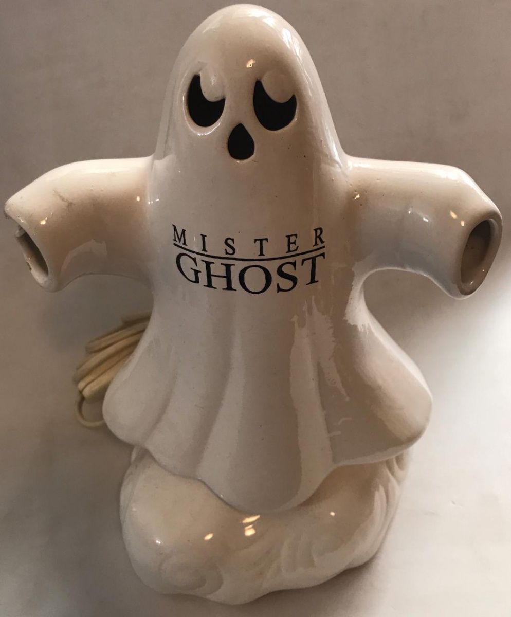 Luminária De Mesa Temática Mister Ghost Porcelana Funcionando