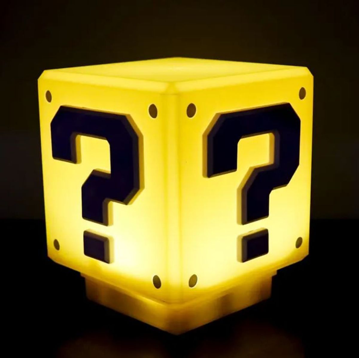 Luminária Interrogação Super Mario com Som | Item de Decoração Zona ...