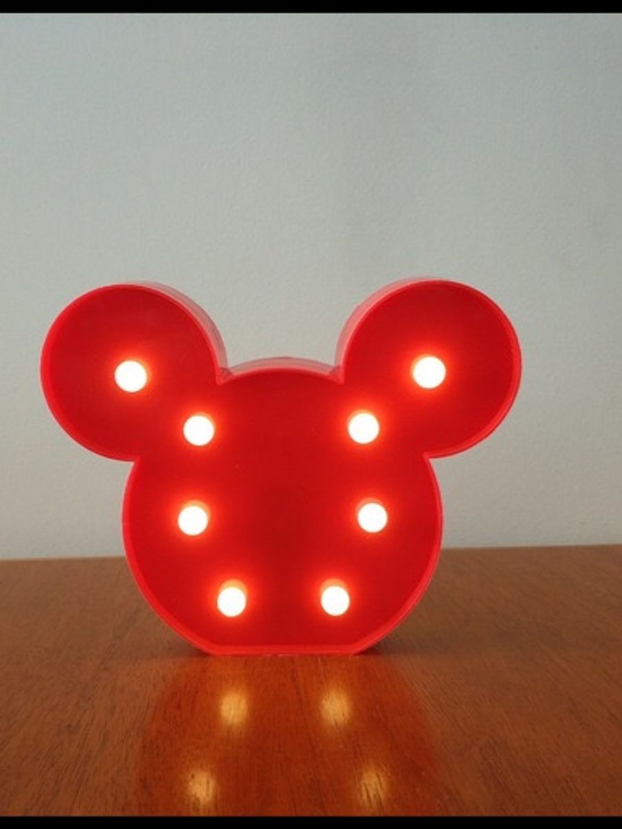 Luminária Led Cabeça Mickey Disney Decoração Festas | Item de Decoração ...