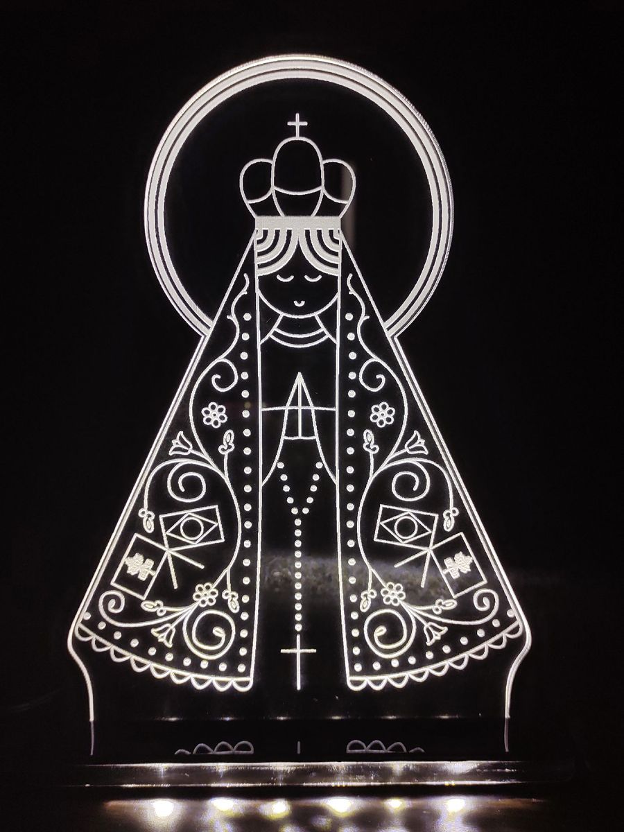 Luminária Nossa Senhora Aparecida, Personalizada | Item de Decoração ...