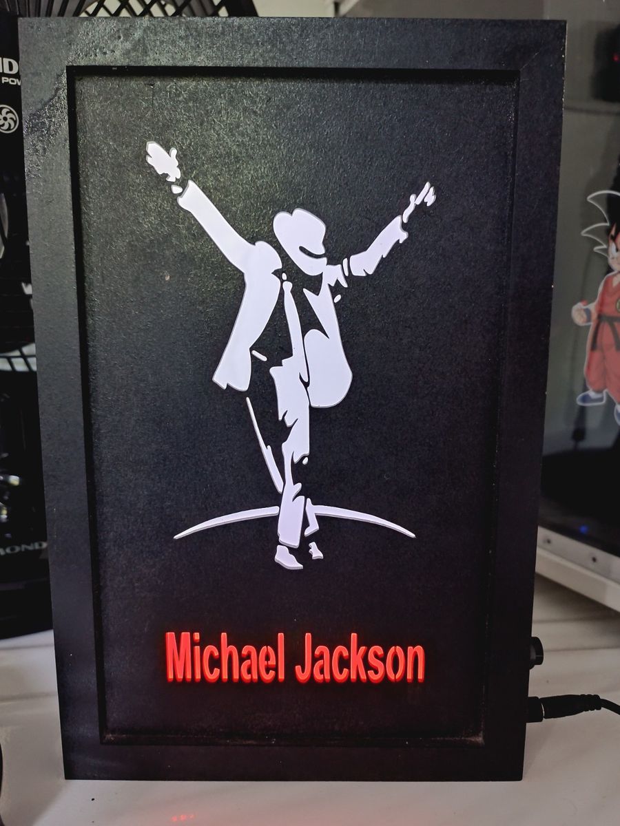 Luminoso Michael Jackson Led Neon Quadro Placa (usado) | Móvel p ...