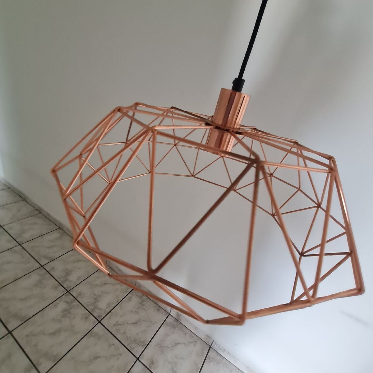 Lustre Pendente Rose Gold | Item de Decoração Usado 70787619 | enjoei