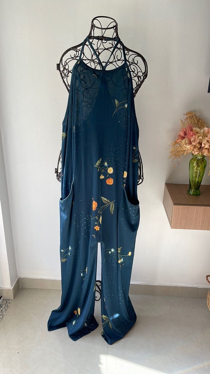 Macacão Azul Marinho Farm | Macacão Feminino Farm Usado 84947749 | enjoei