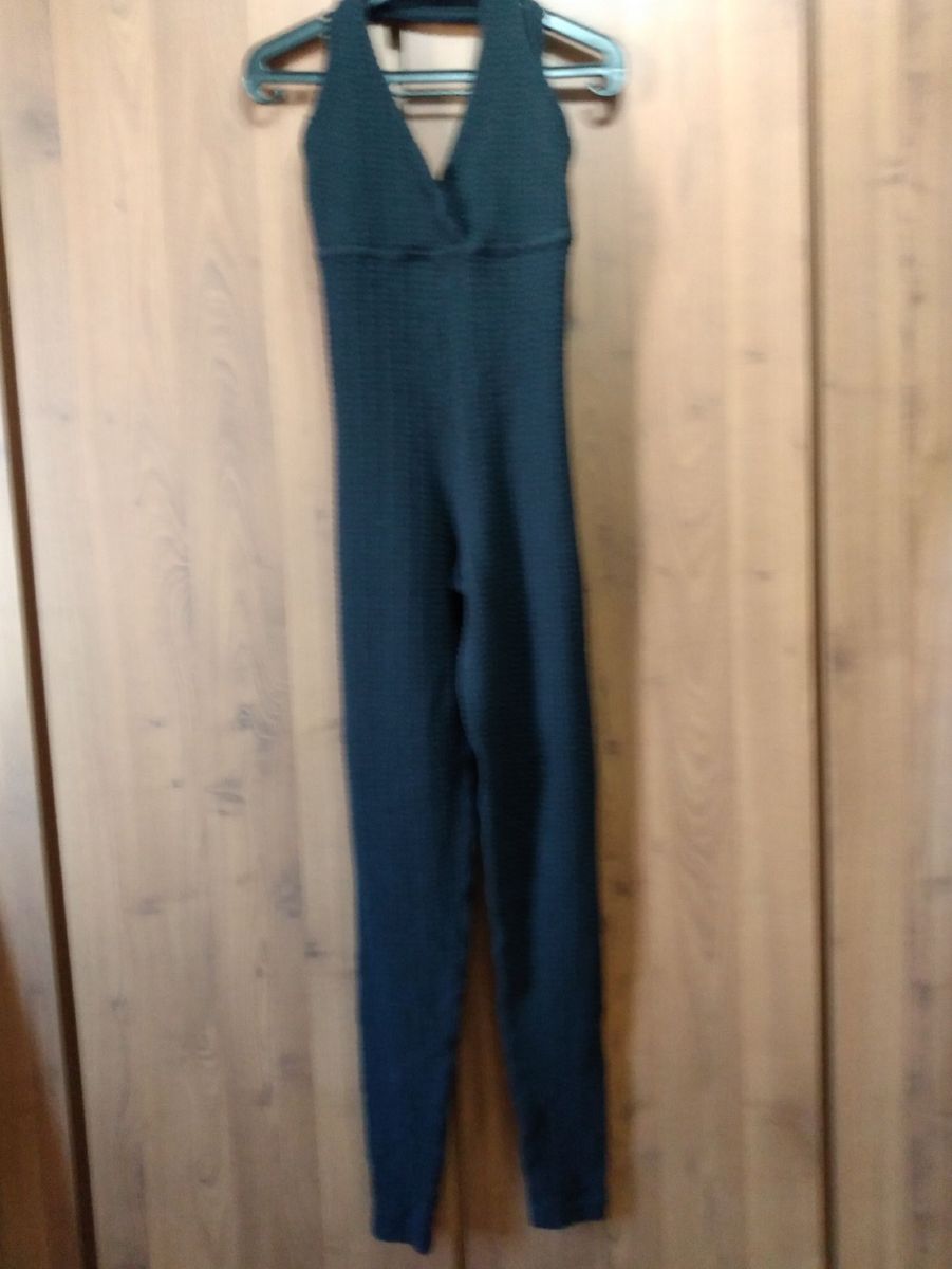 Macacão de Ginástica Preto | Macacão Feminino Usado 72368945 | enjoei