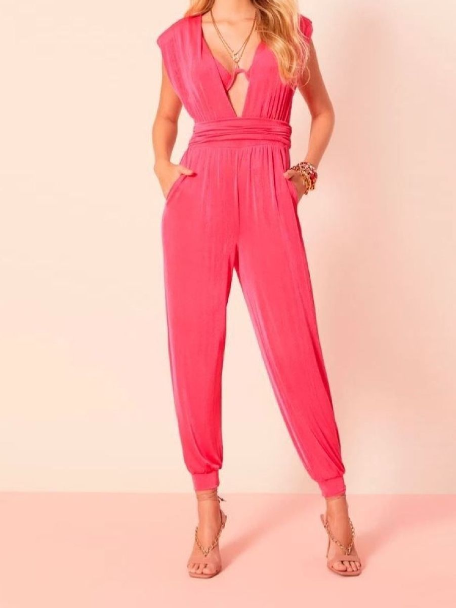 Macacão Pink- Loja Agatha/rj | Macacão Feminino Agatha/Rj Usado ...