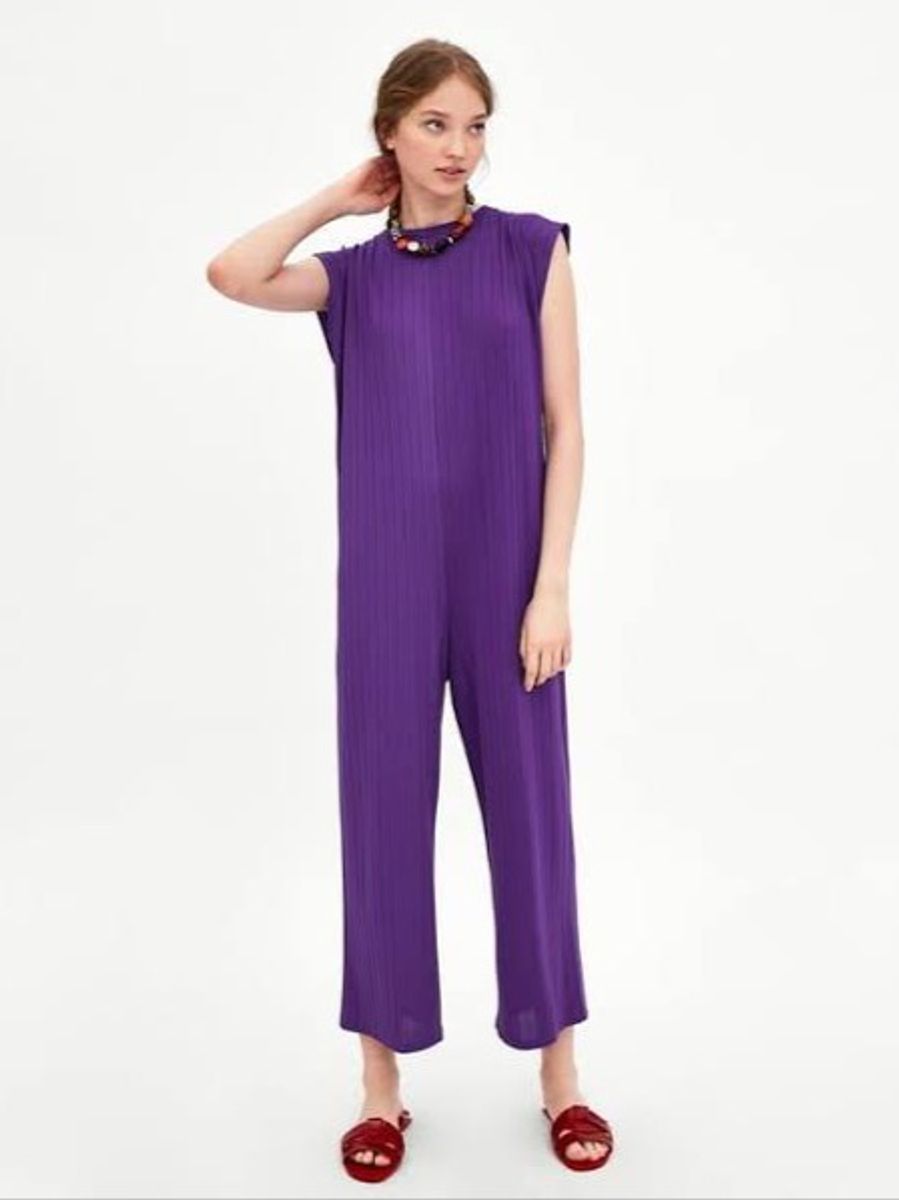 Macacão Roxo Zara | Macacão Feminino Zara Nunca Usado 40123485 | enjoei