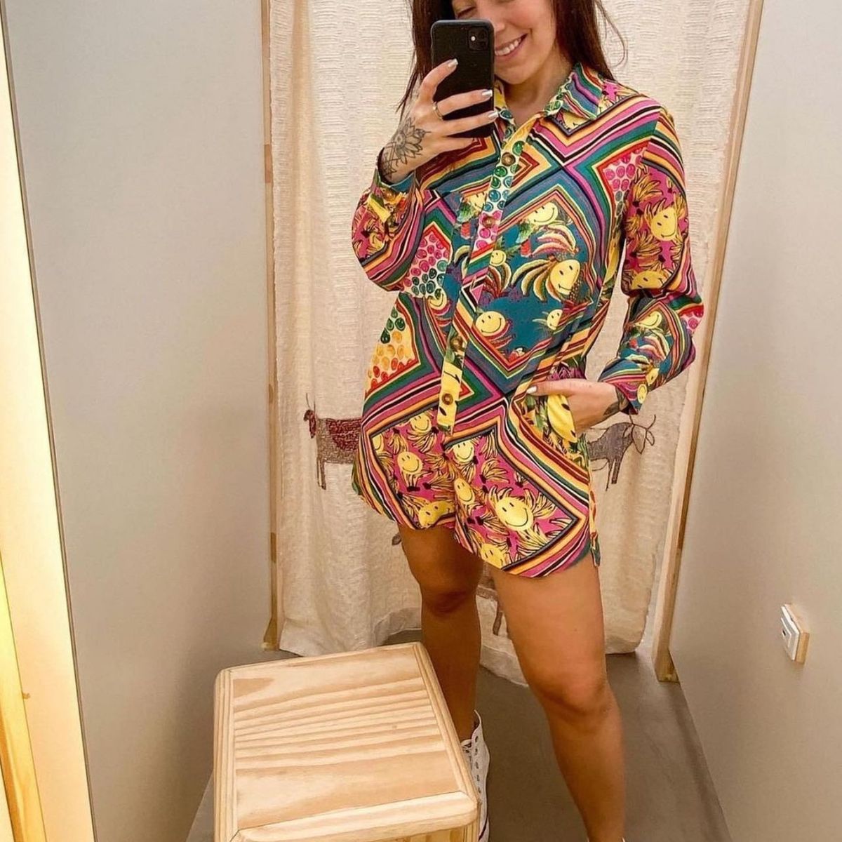 Macaquinho Smiley Farm | Macacão Feminino Farm Nunca Usado 82700111 ...