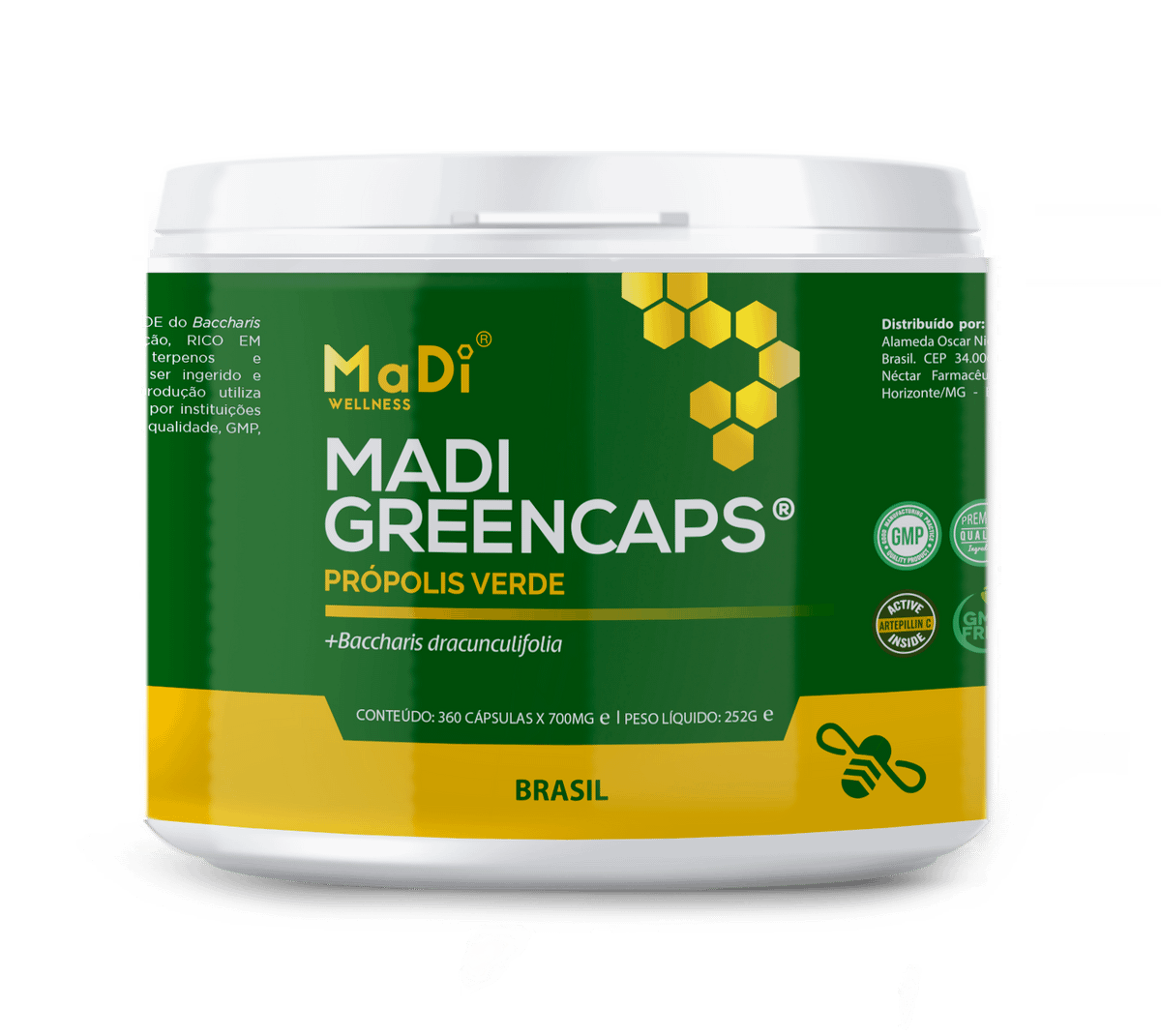 Madi Greencaps - 360 Cápsulas | Produto Feminino Madi Wellness Nunca ...