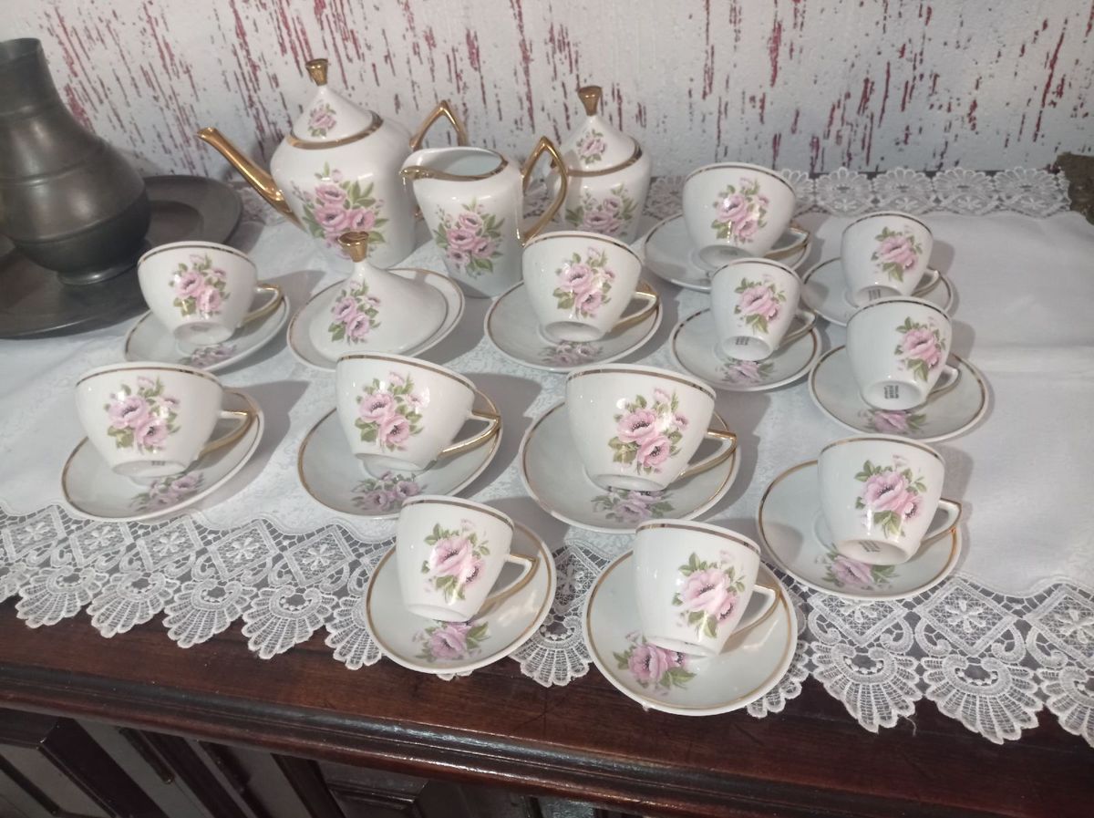 Magnífico Jogo de Chá e Café Pozzani | Móvel de Antiquário Pozzani ...