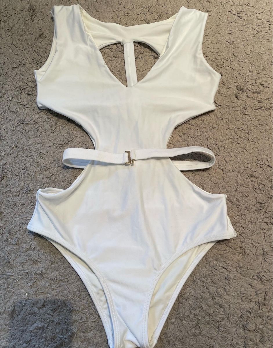 Maiô Body Branco Cia Marítima Abertura Lateral | Moda Praia Feminina ...