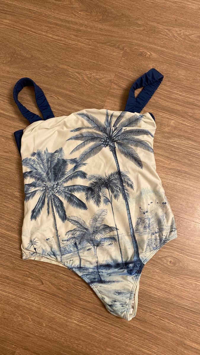 Maio Farm Azul | Moda Praia Feminina Farm Usado 83716379 | enjoei